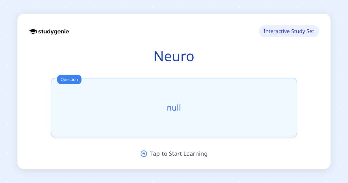 Neuro Study Set | Studygenie